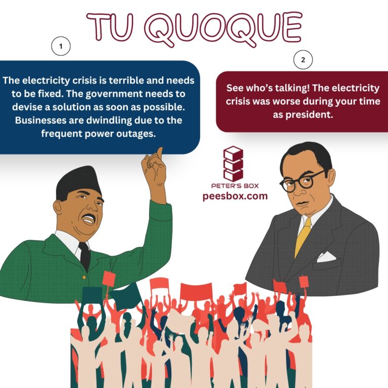 TU QUOQUE FALLACY – YOU DO IT TOO! - PETER'S BOX